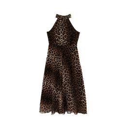 KOTON Kleid Damen Gr&ouml;&szlig;e 32 beige / braun / schoko Sommerkleid