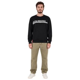 Alpha Industries Sweatshirt 'Alpha' Herren Gr&ouml;&szlig;e XL schwarz / wei&szlig;