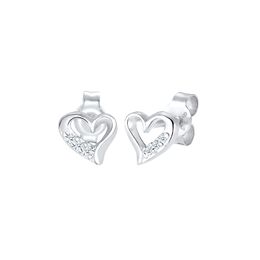 Elli Diamonds Ohrringe 'Herz' Damen Gr&ouml;&szlig;e One Size silber / wei&szlig;