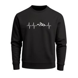 Neverless Sweatshirt 'Berg Herzschlag' Herren Gr&ouml;&szlig;e 4XL schwarz