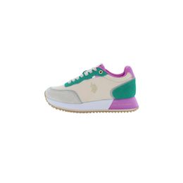 U.S. Polo Assn. Sneakers female size 38 Beige / Green / Fuchsia