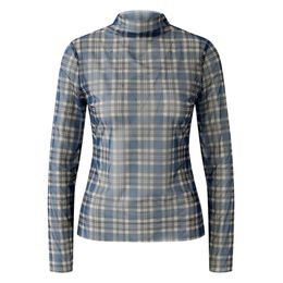 Oui Shirt female size L Blue / Light brown
