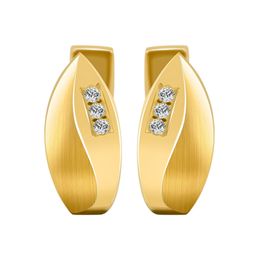 Akzent Ohrringe '"Edisa" aus 925 Sterlingsilber, rhodiniert, langlebig' Damen Gr&ouml;&szlig;e One Size gold