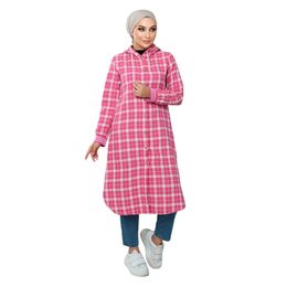 Modamihram Sommermantel Damen Gr&ouml;&szlig;e XXXL hellpink / wei&szlig;