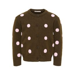 Only Mini Strickjacke 'KMGROCA' M&auml;dchen Gr&ouml;&szlig;e 122 braun / ros&eacute;