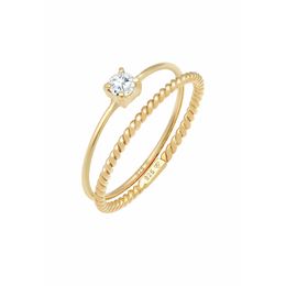 ELLI Ring Set Damen Gr&ouml;&szlig;e 52 gold
