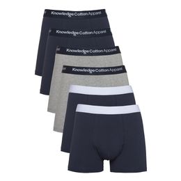 KnowledgeCotton Apparel Boxershorts Herren Gr&ouml;&szlig;e M grau / schwarz / wei&szlig;