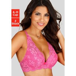 Damen Push-up-BH, Bunt, Gr. 70A, petite fleur by Lascana, Push-Up-BHs, Material: Polyamid