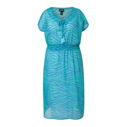 Ulla Popken Kleid Damen Gr&ouml;&szlig;e 62/64 azur / royalblau Sommerkleid