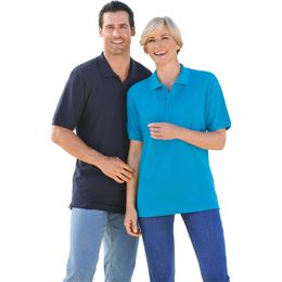 Fruit of the Loom Damen Poloshirt mit kurzer Knopfleiste dunkelblau, Gr&ouml;&szlig;e 8