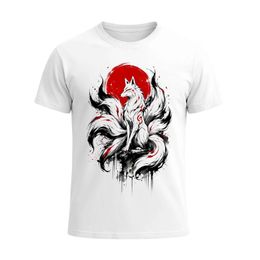 Neverless Shirt 'Kitsune' Herren Gr&ouml;&szlig;e 4XL wei&szlig;
