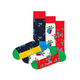 Happy Socks Socken '3er Pack - PLAYING HOLIDAY GIFT BOX' Herren Gr&ouml;&szlig;e 41/46 bunt
