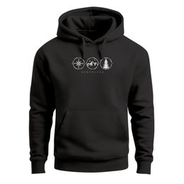 Neverless Sweatshirt 'Outdoor Kompass' male size XXL Black