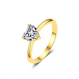 Staufergold Ring 'Moissanit-Solit&auml;rring &bdquo;Herzlicht&ldquo; (1 ct) &ndash; Herzschliff' Damen Gr&ouml;&szlig;e 57 gold