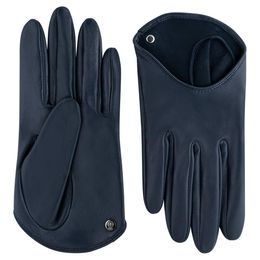 Roeckl Lederhandschuhe 'VERONA' Damen Gr&ouml;&szlig;e M dunkelblau / silber