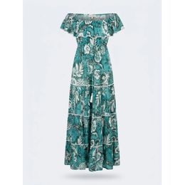 Miss June Kleid 'Robe Longue Erica' Damen Gr&ouml;&szlig;e 36/38 blau Sommerkleid
