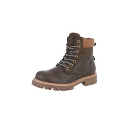 Ital-Design Lace-Up Ankle Boots female size 38 Brown / Olive