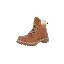 Ital-Design Lace-Up Ankle Boots female size 38 Caramel / Gold