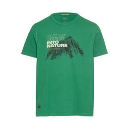 CAMEL ACTIVE Shirt male size S Dark brown / Green / Melon / White