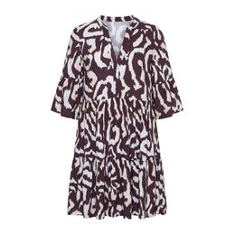 Studio Untold Kleid Damen Gr&ouml;&szlig;e 50/52 braun / wei&szlig; Sommerkleid