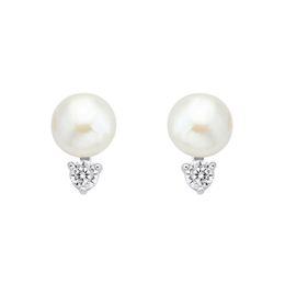 Amor Ohrstecker Damen Gr&ouml;&szlig;e One Size silber / perlwei&szlig;