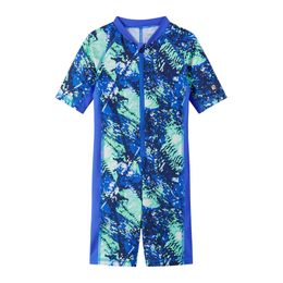 Reima Badeanzug 'Vesihiisi' Jungen Gr&ouml;&szlig;e 128 blau / t&uuml;rkis / dunkelblau / offwhite