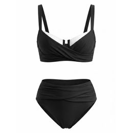Cupshe Bikini 'Monochrome Muse' Damen Gr&ouml;&szlig;e XS schwarz