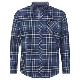 Jan Vanderstorm Button Up Shirt 'Norsen' male size 7XL Light blue / Dark blue / Black