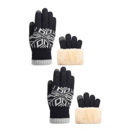 MAGICSHE Fingerhandschuhe 'Winter Strickhandschuhe Touchscreen' Herren Gr&ouml;&szlig;e XS/XL schwarz