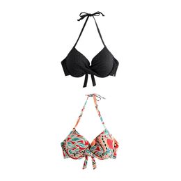 next Bikini Top female size 80 Cyan blue / Cappuccino / Red / Black