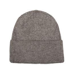 styleBREAKER Beanie 'Strickm&uuml;tze mit Rippenmuster' female size 56/58 mottled grey