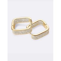 Rougemont Jewellery Ohrringe 'Funkelnde Glamour Baguette Creolen Ohrringe' Damen Gr&ouml;&szlig;e One Size gold