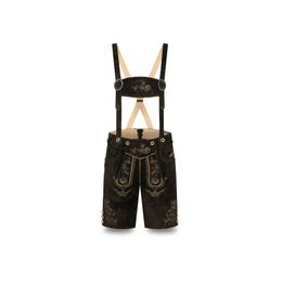 Steigenh&ouml;fer Traditional Pants 'Lederhose Herren "Ludwig"' male size 48 Dark brown