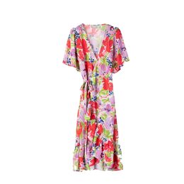 Camomilla Italia Kleid 'August' Damen Gr&ouml;&szlig;e 44 gr&uuml;n / lila / rosa / rot / wei&szlig; Sommerkleid