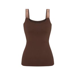 JIORO Top 'ESSENTIALS' Damen Gr&ouml;&szlig;e S dunkelbraun
