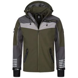 Rock Creek Funktionsjacke Herren Gr&ouml;&szlig;e XL grau / hellgrau / dunkelgr&uuml;n