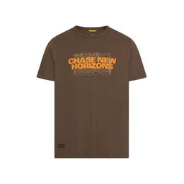 Camel Active T-Shirt Herren Gr&ouml;&szlig;e M himmelblau / dunkelbraun / orange / wei&szlig;