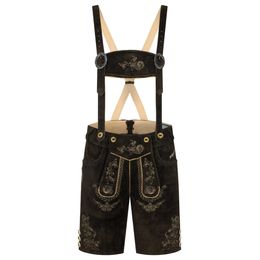 Steigenh&ouml;fer Trachtenhose 'Lederhose Herren "Ludwig"' Herren Gr&ouml;&szlig;e 58 dunkelbraun