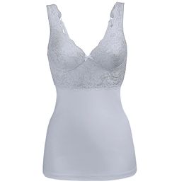 w&auml;schepur w&auml;schepur Damen BH-Hemd mit 2-geteilten Cups, silbergrau, Gr&ouml;&szlig;e 38