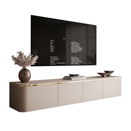 Lookway Tv-Schrank, Kaschmir, Holzwerkstoff, 200x35x40 cm, Wohnzimmer, Wohnw&auml;nde, Lowboards, Lowboards stehend