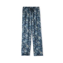 Intimissimi Pajama Pants 'Fanciful Flowers' female size M marine blue / Sapphire / Opal / White