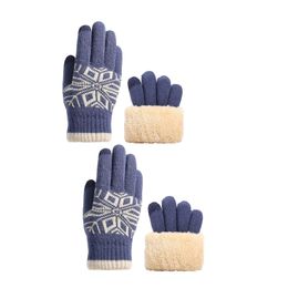 MAGICSHE Fingerhandschuhe 'Winter Strickhandschuhe Touchscreen' Herren Gr&ouml;&szlig;e XS/XL nachtblau