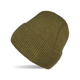 styleBREAKER Beanie 'Strickm&uuml;tze mit Rippenmuster' female size 56/58 Olive