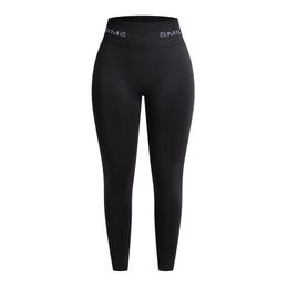 Smilodox Scrunch Leggings Azura Highwaist Damen Gr&ouml;&szlig;e M schwarz / wei&szlig;