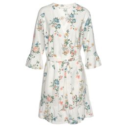 Vivance By Lascana Morgenmantel 'Dreams' Damen Gr&ouml;&szlig;e M beige / blau / gr&uuml;n / wei&szlig;