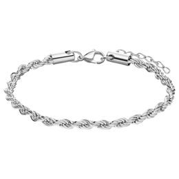 Lucardi Armband 'Glitzerndes Basic' Damen Gr&ouml;&szlig;e 19 silber