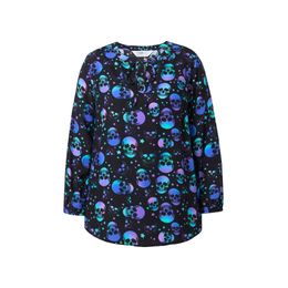 Angel Of Style Bluse Damen Gr&ouml;&szlig;e XL blau / cyanblau / schwarz