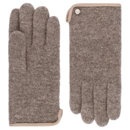 Roeckl Strickhandschuhe 'FELTED WOOL' Damen Gr&ouml;&szlig;e M beige / dunkelbeige / beigemeliert / taupe