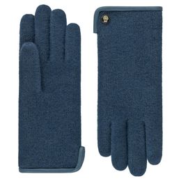 Roeckl Strickhandschuhe 'FELTED WOOL' Damen Gr&ouml;&szlig;e M blau / marine / kobaltblau / nachtblau / dunkelblau / blaumeliert
