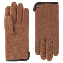 Roeckl Strickhandschuhe 'FELTED WOOL' Damen Gr&ouml;&szlig;e L dunkelbeige / braun / cappuccino / hellbraun / braunmeliert